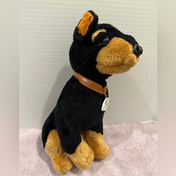 Brookly Doll Toy Co. | Toys | Ab Novelty Black Doberman Stuffed Plush ...